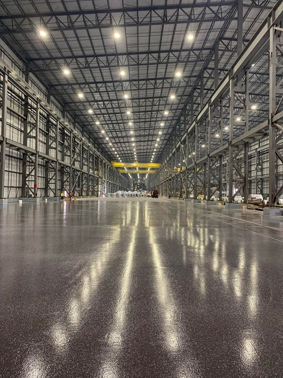 Large Steel Plant Floor Protected With Ecodur | Castagra