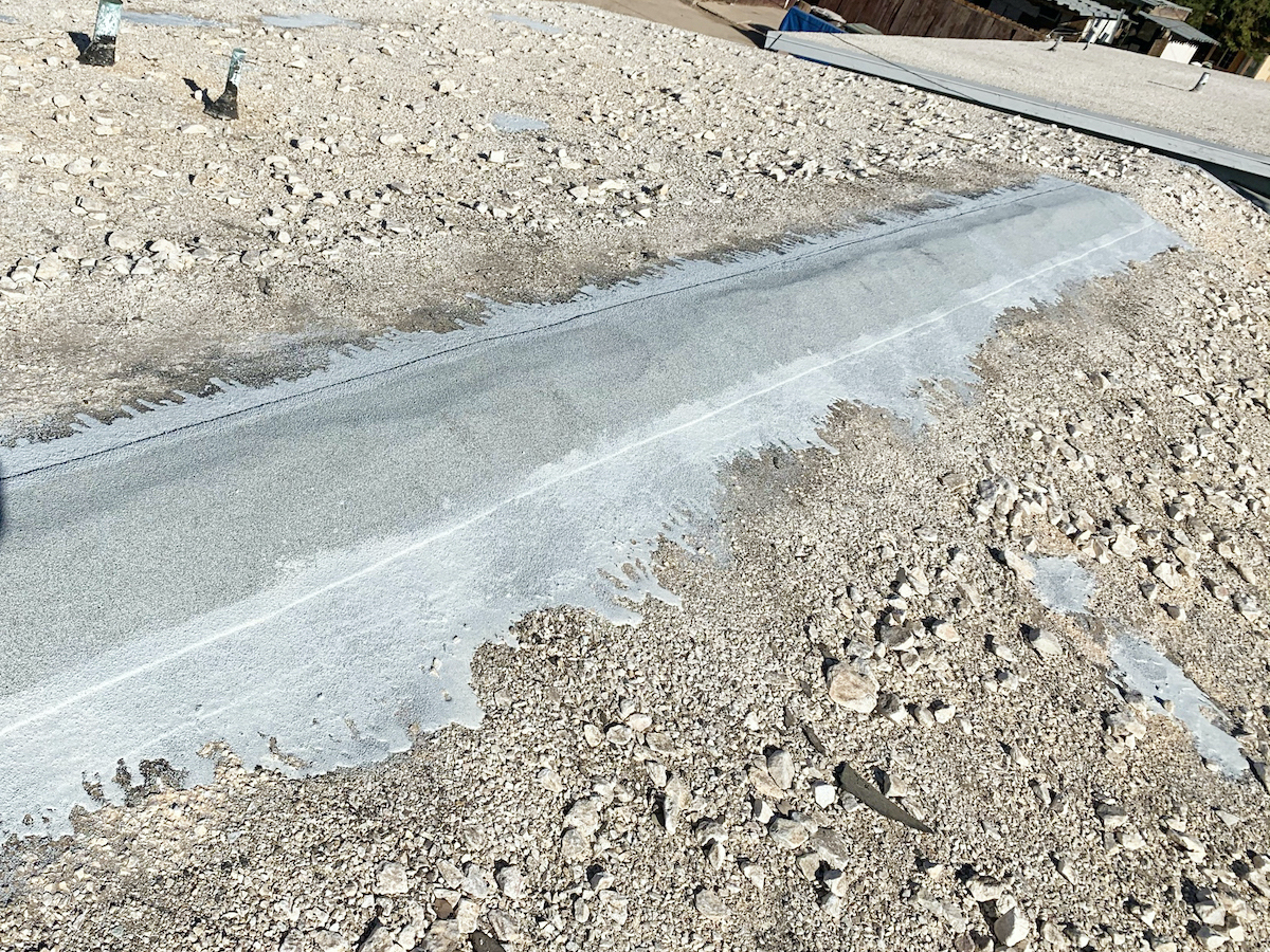 Built-Up Roof Repair Using Ecodur Roof Coating | Castagra Products, Inc.
